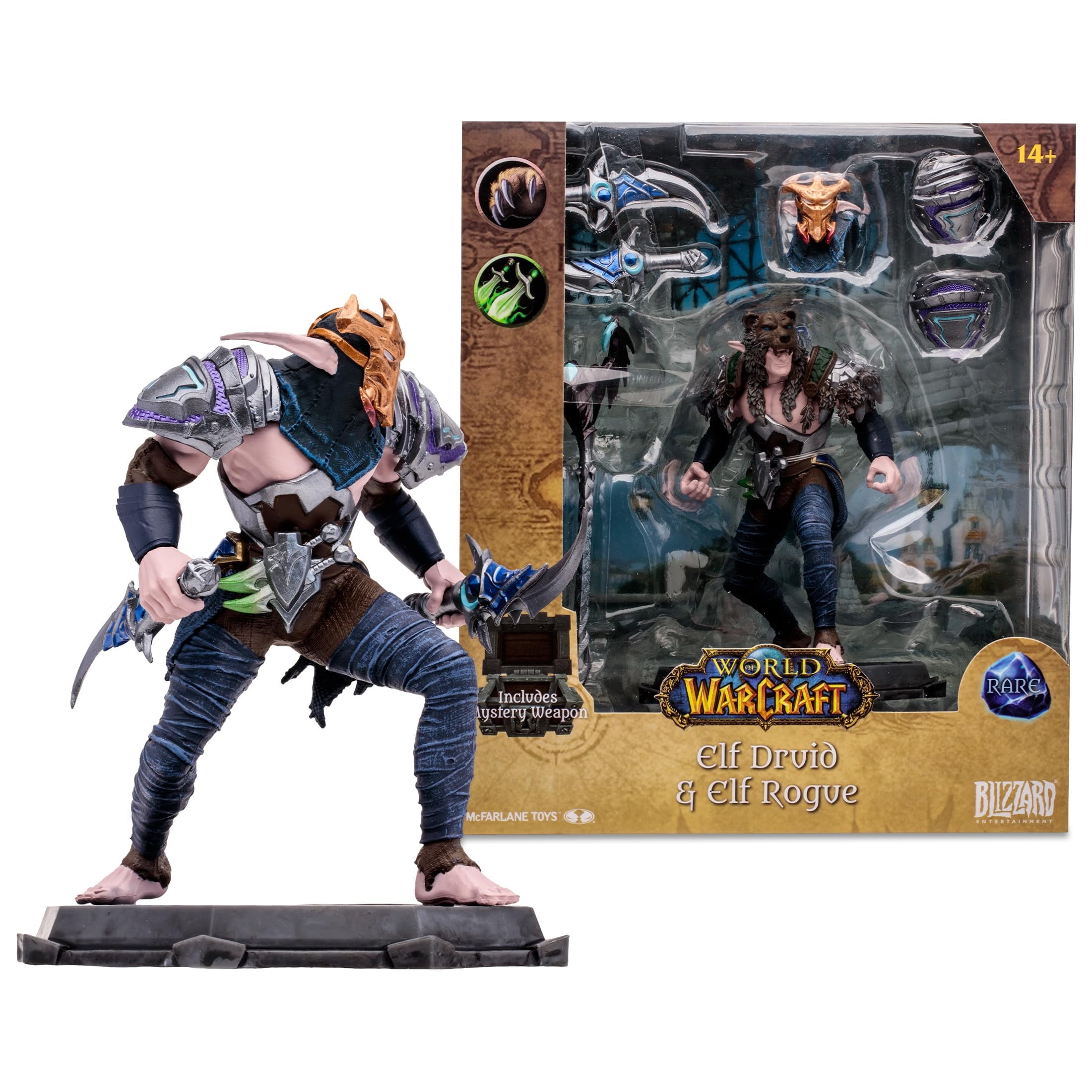 Elf Druid/Rogue: Rare (World of Warcraft) 1:12 Scale Posed Figure ...