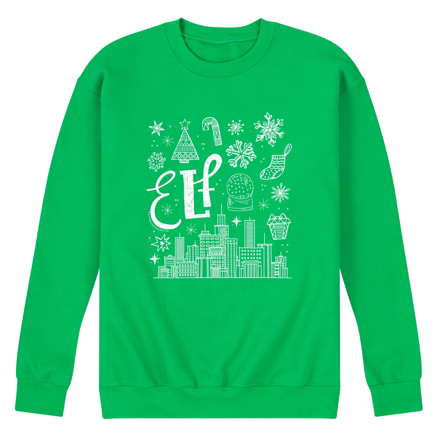 Elf - Elf Icon Doodles White - Men's Crew Fleece Sweatshirt - Walmart.com