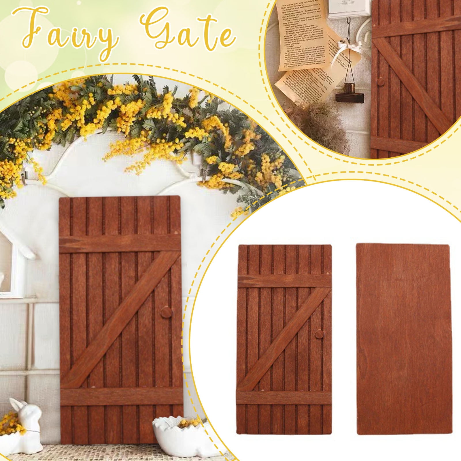 (Elf Fairy Door Fairytale Door Garden Wooden Miniature Fairy Dwarf Door ...