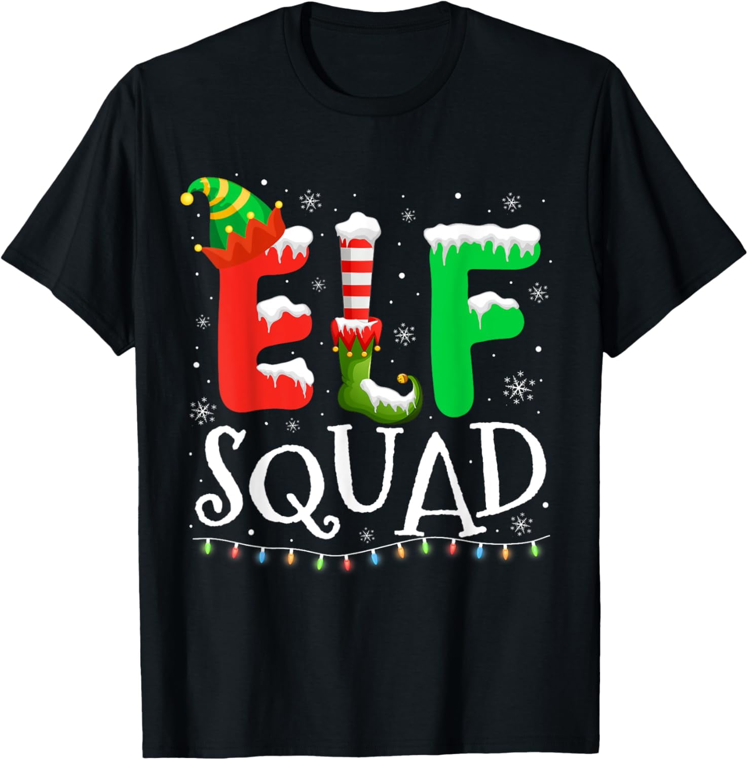 Elf Family Christmas Matching Pajamas Xmas Elf Squad T-Shirt - Walmart.com
