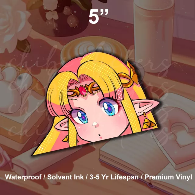 Elf Gamer Princess Sticker Videogame Geek Anime Jdm Vinyl Sticker Decal ...