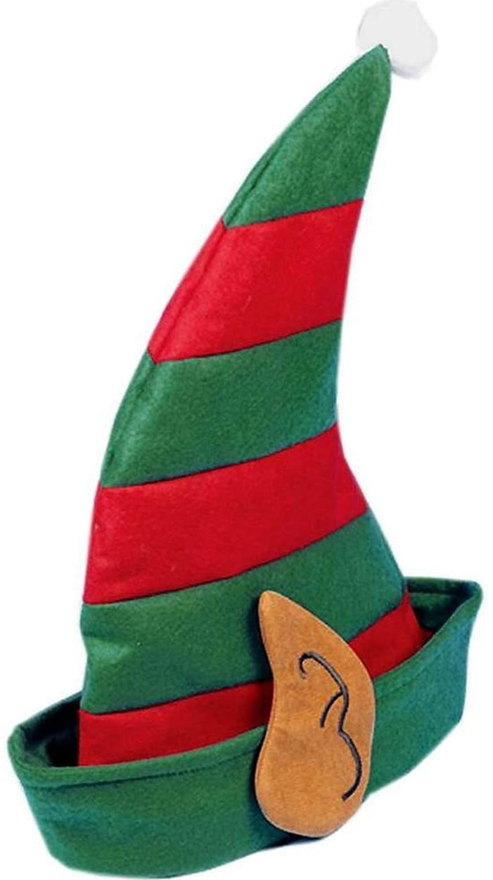 Elf Hat with Ears - Santa's Helper - Soft Felt - Unisex - Smaller Adult ...