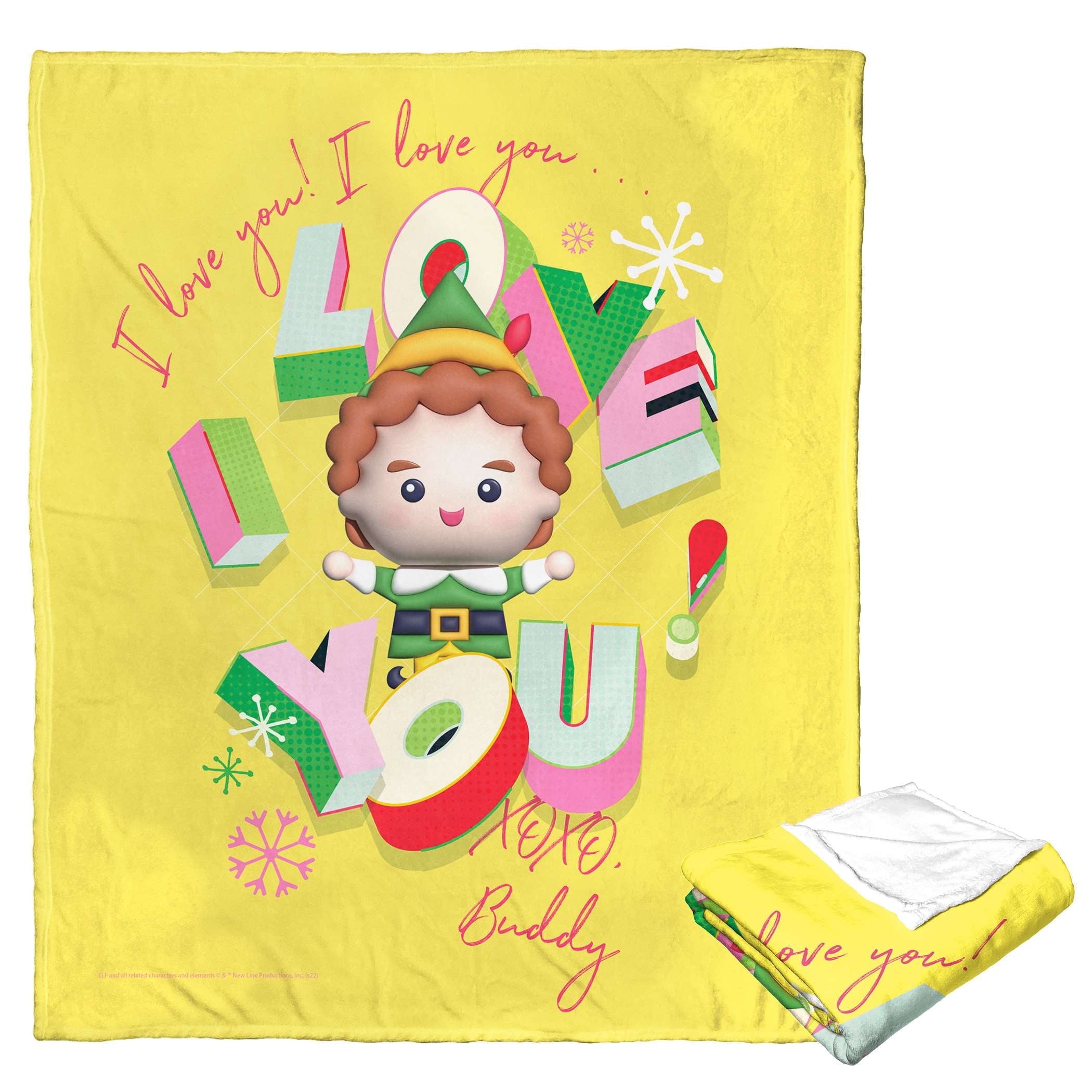 Elf I Love You Kids Silk Touch Throw Blanket - Walmart.com