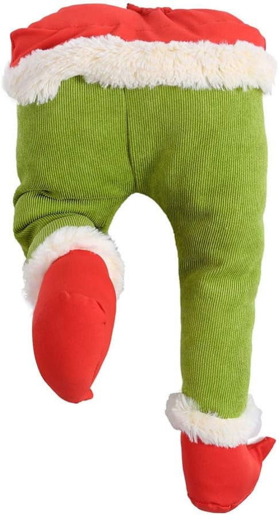 Elf Legs for Christmas Decorations Stuffed Elf Legs Ornament Green Elf ...