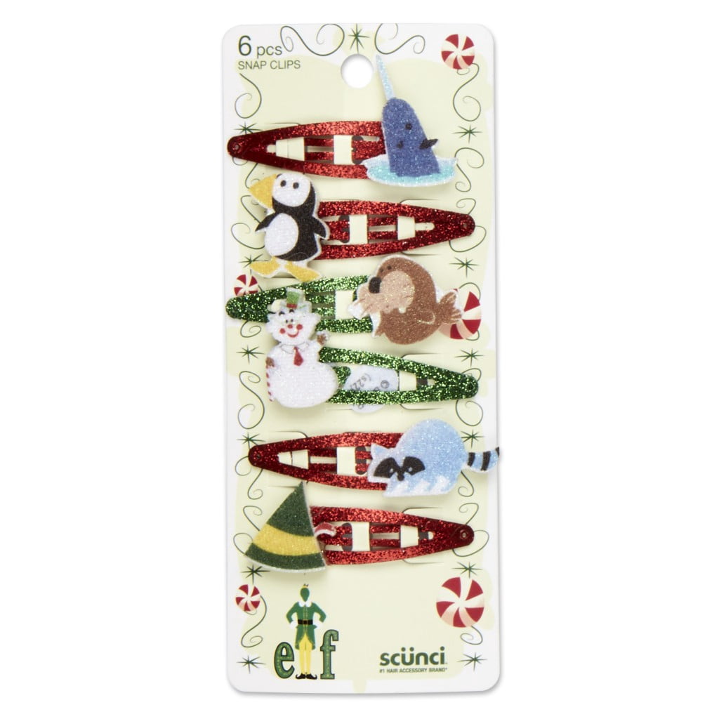 Elf Mini Claw Hair Clips in Winter Themes, Assorted Colors, 6Pk ...