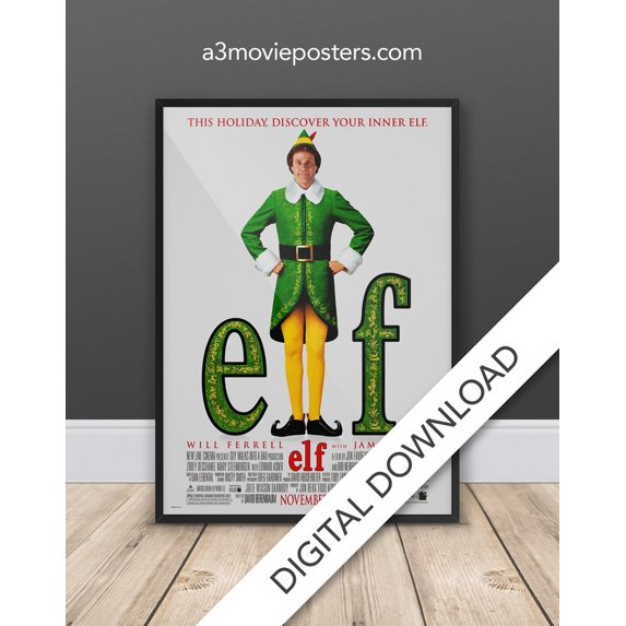 Elf - Movie Poster - Digital Poster Download, 300Dpi Jpeg, A3 And ...