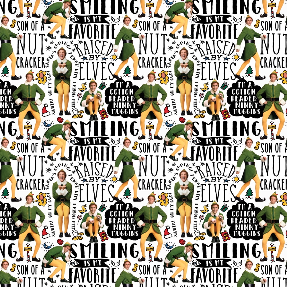 Elf Movie Quote Pattern Premium Roll Gift Wrap Wrapping Paper - Walmart.com
