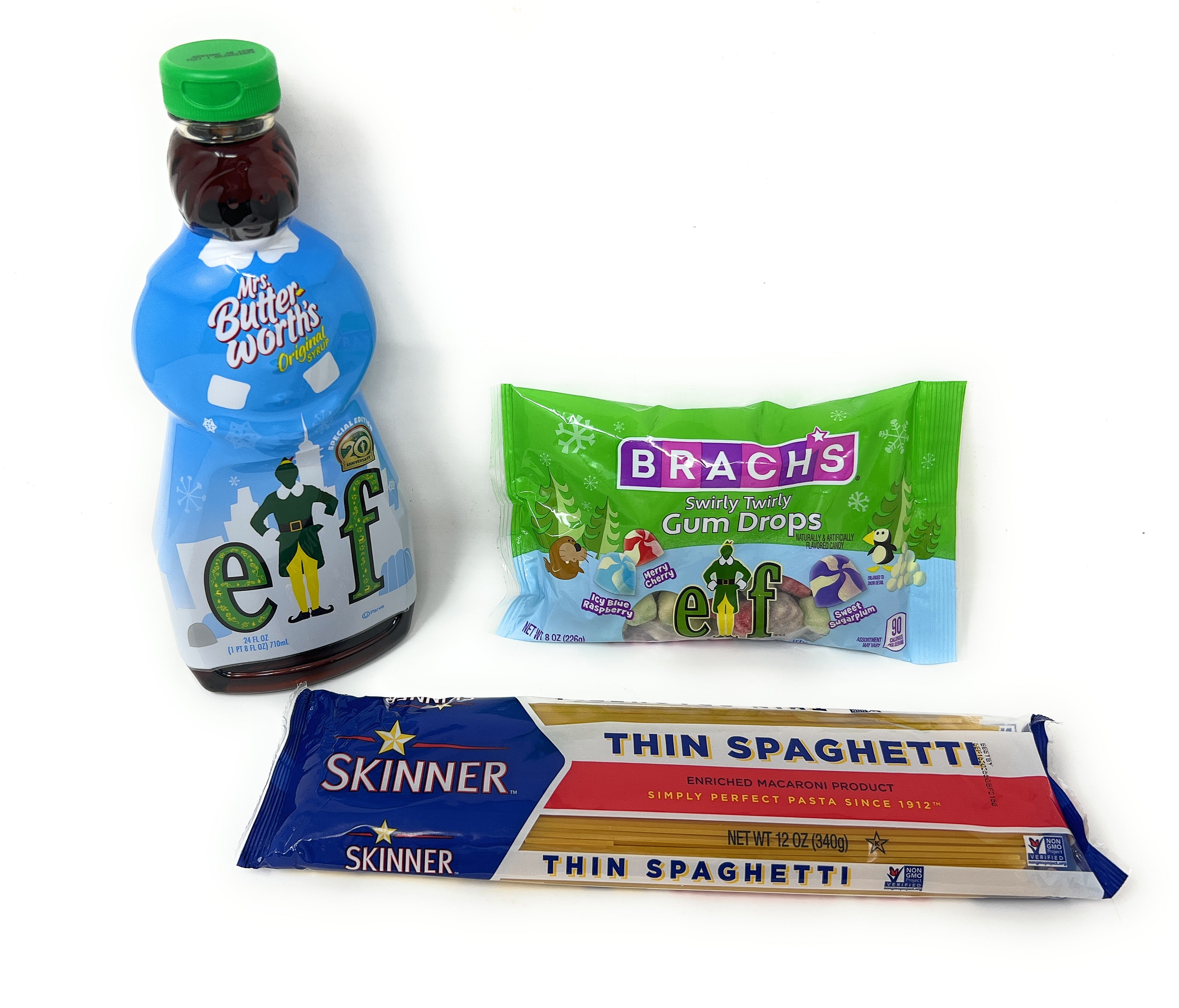 Mrs. Butterworth's Elf Movie Spaghetti, Syrup & Swirly Twirly Gum Drops ...