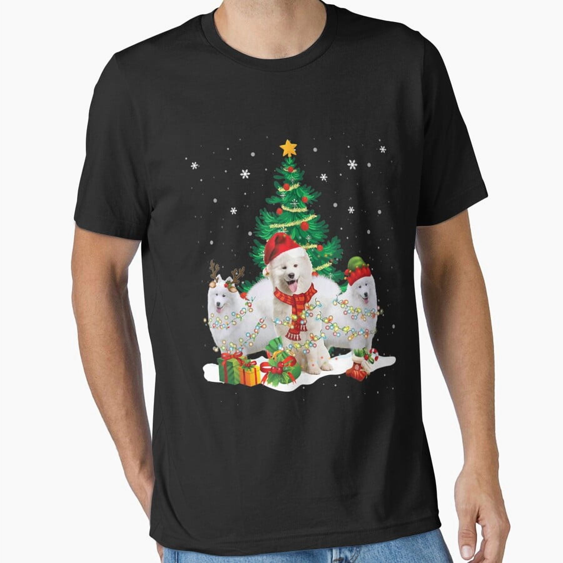 Elf Reindeer Samoyed Pajama Cute Holiday Winter Dog Celebration Art ...