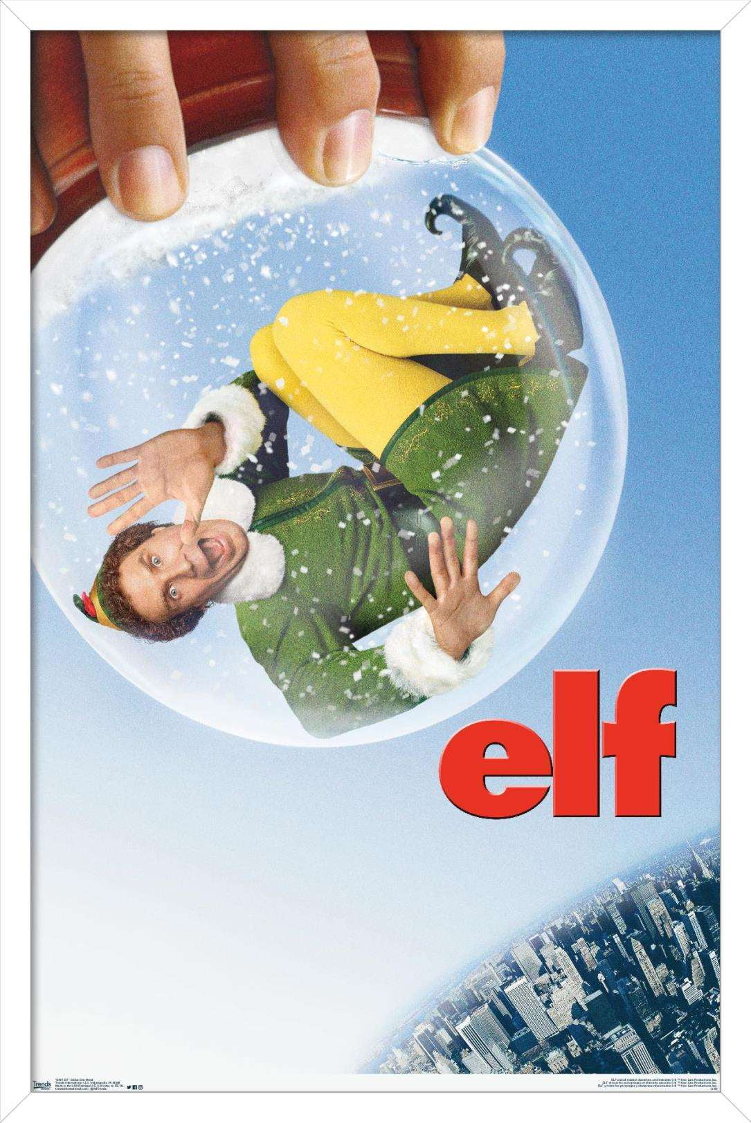 Elf - Snow Globe One Sheet Wall Poster, 14.725" x 22.375", Framed ...