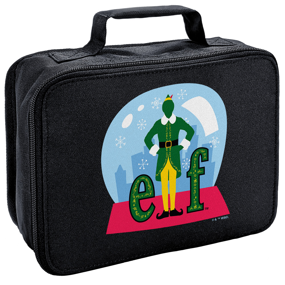 Elf Snow Globed Insulated Soft Sided Lunch Box - Reusable Lunch Bag For ...