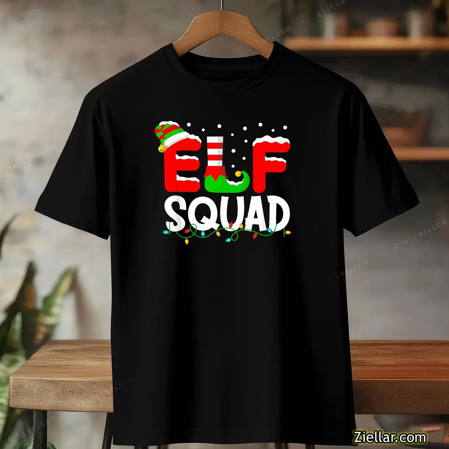 Elf Squad Matching Family Christmas Funny Holiday Gift Top Unisex T ...
