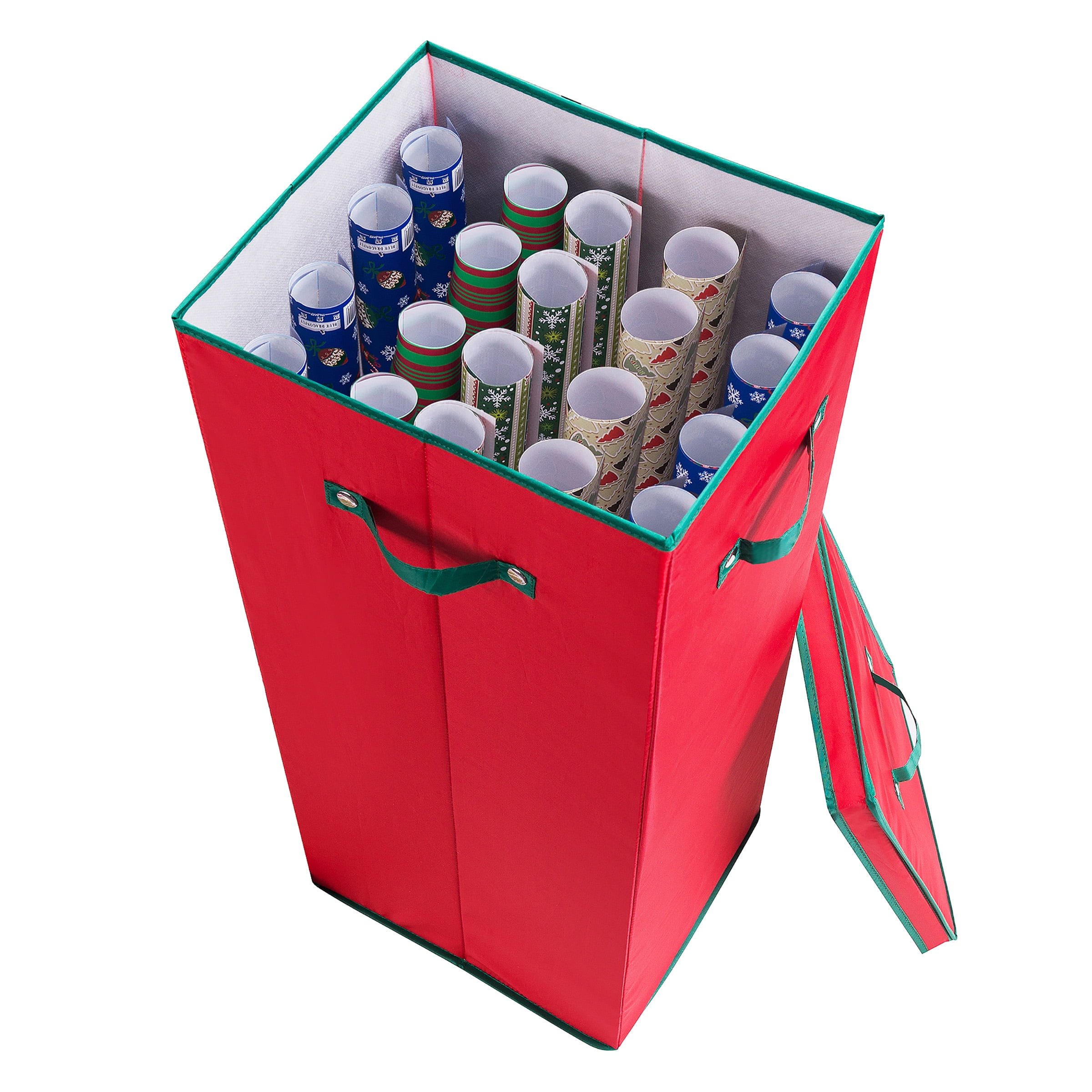 Elf Stor Premium Christmas 30 Inch Wrapping Paper Storage Box with Lid ...