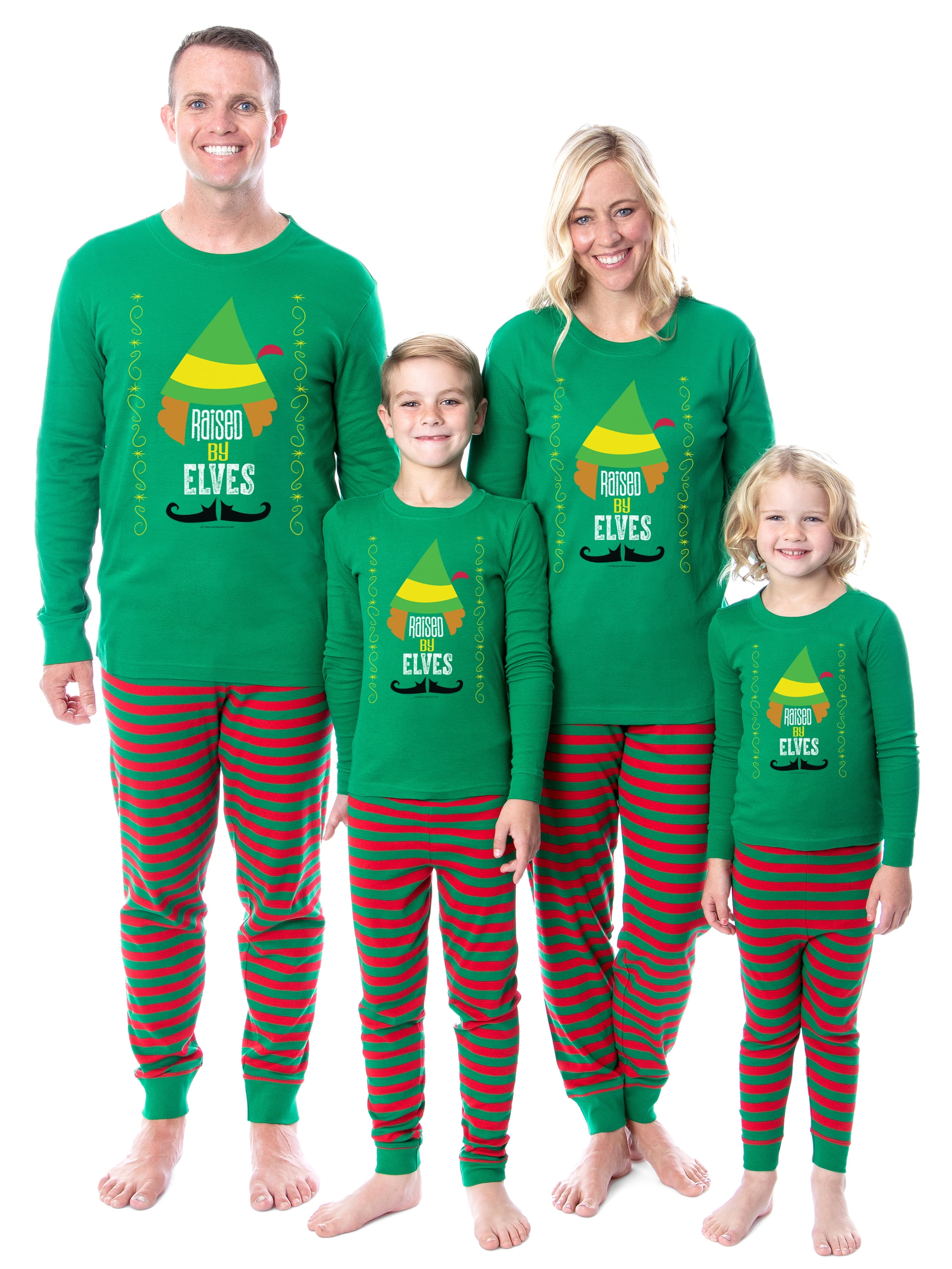 Elf The Movie Film Christmas Elves Tight Fit Family Pajama Set ...