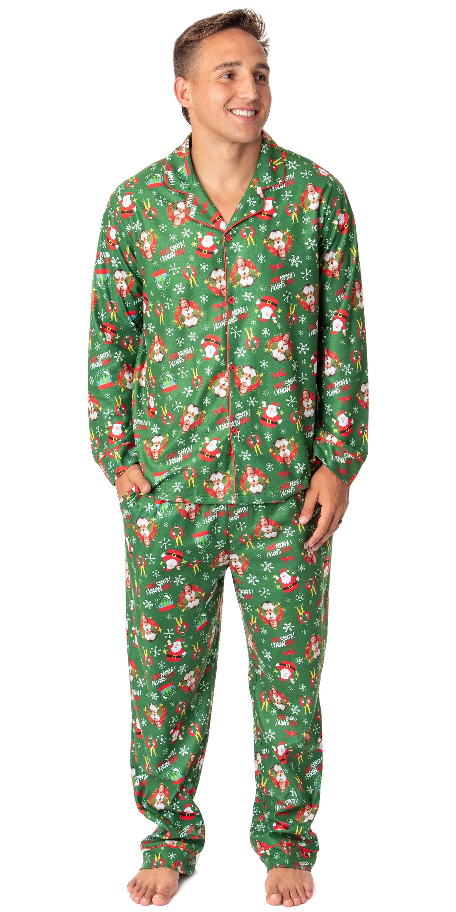 Elf The Movie Mens' Film OMG! Santa! I Know Him! Sleep Pajama Set ...