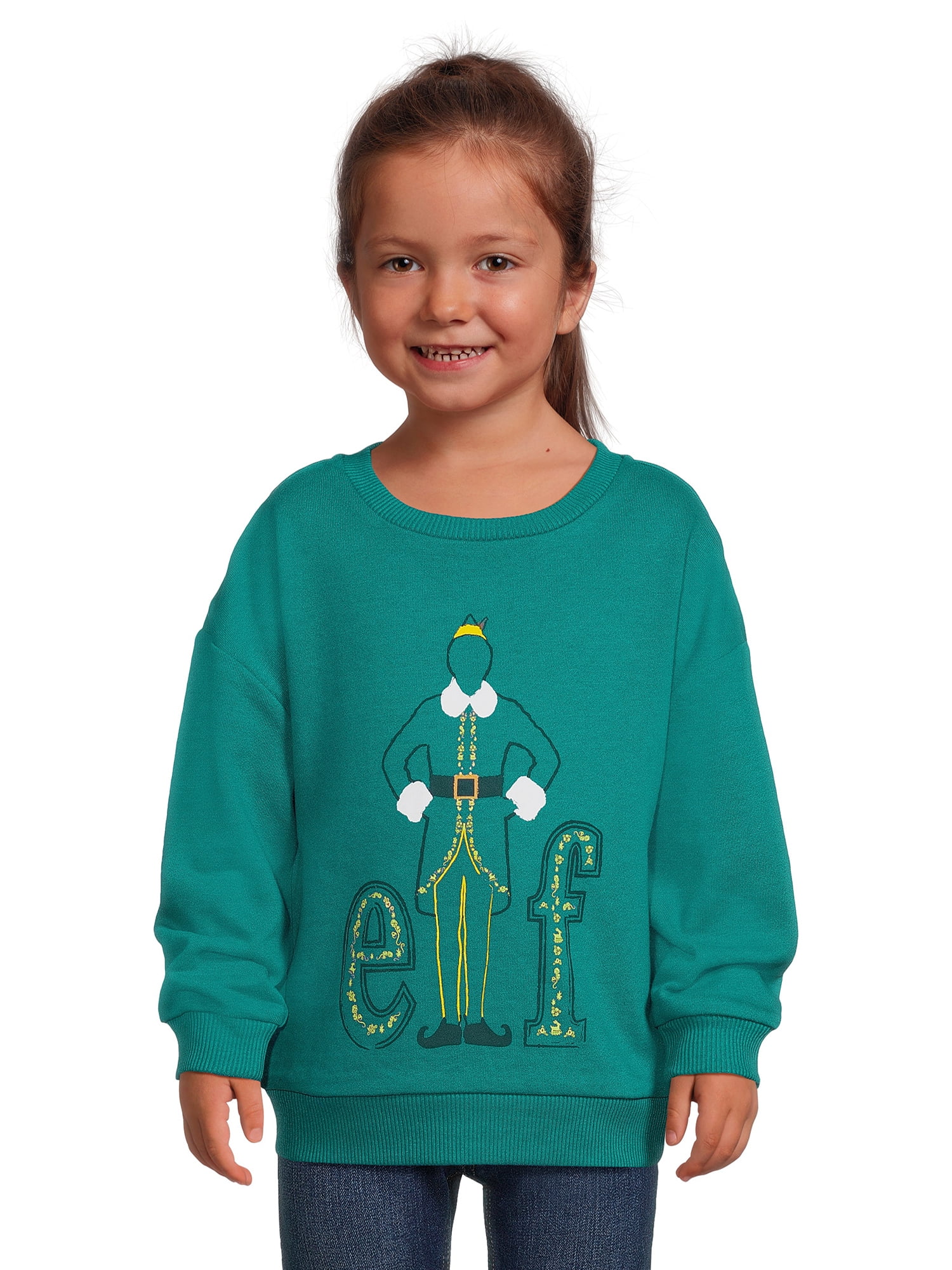 Elf Toddler Girl Buddy Christmas Graphic Sweatshirt, Sizes 12M-5T ...