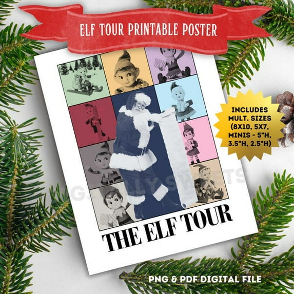 Elf Tour Elf Prop Poster Or Christmas Wall Art Multiple Sizes Included ...
