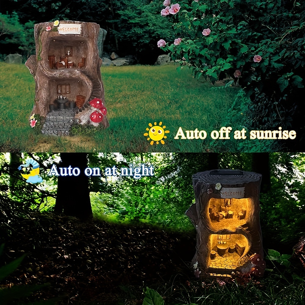 Elf Treehouse Fairy Tale Dwarf Collectible Figurines - Outdoor Garden ...
