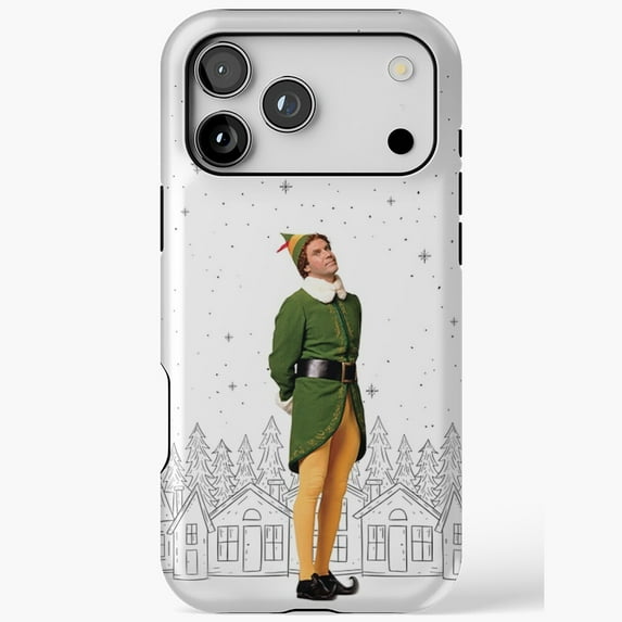 Elf Village Christmas Scene Case for iPhone 11 12 13 14 15 16 17 Pro ...