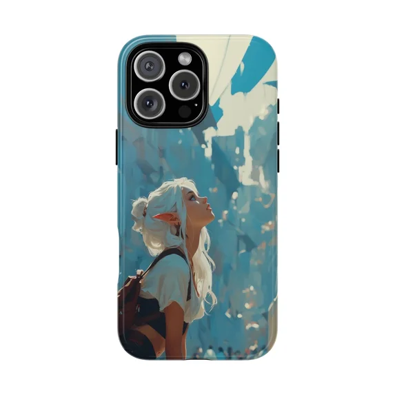 Elf White Hair Elven Fantasy Girl Case for iPhone 17 to 11 Pro Max ...