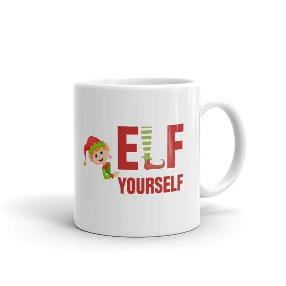 Elf Yourself Rude Yankee Swap Coffee Tea Ceramic Mug Office Work Cup ...