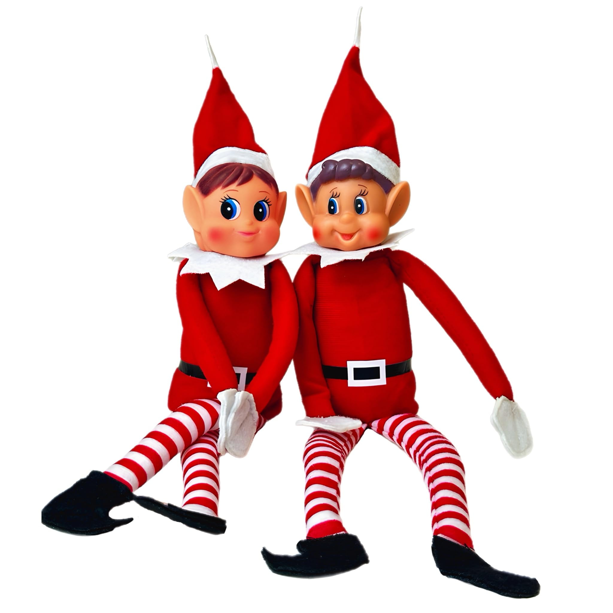 Elfie (Boy) and Elvie (Girl) Set Fun and Playful Elves Behavin' Badly ...