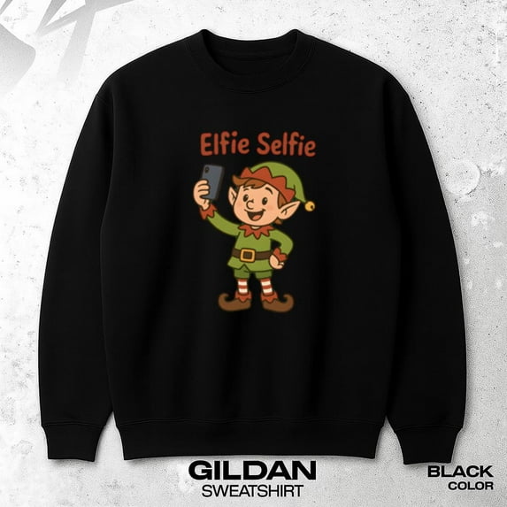 Elfie Selfie Funny Christmas Holiday Social Media Photo Pun Joke ...