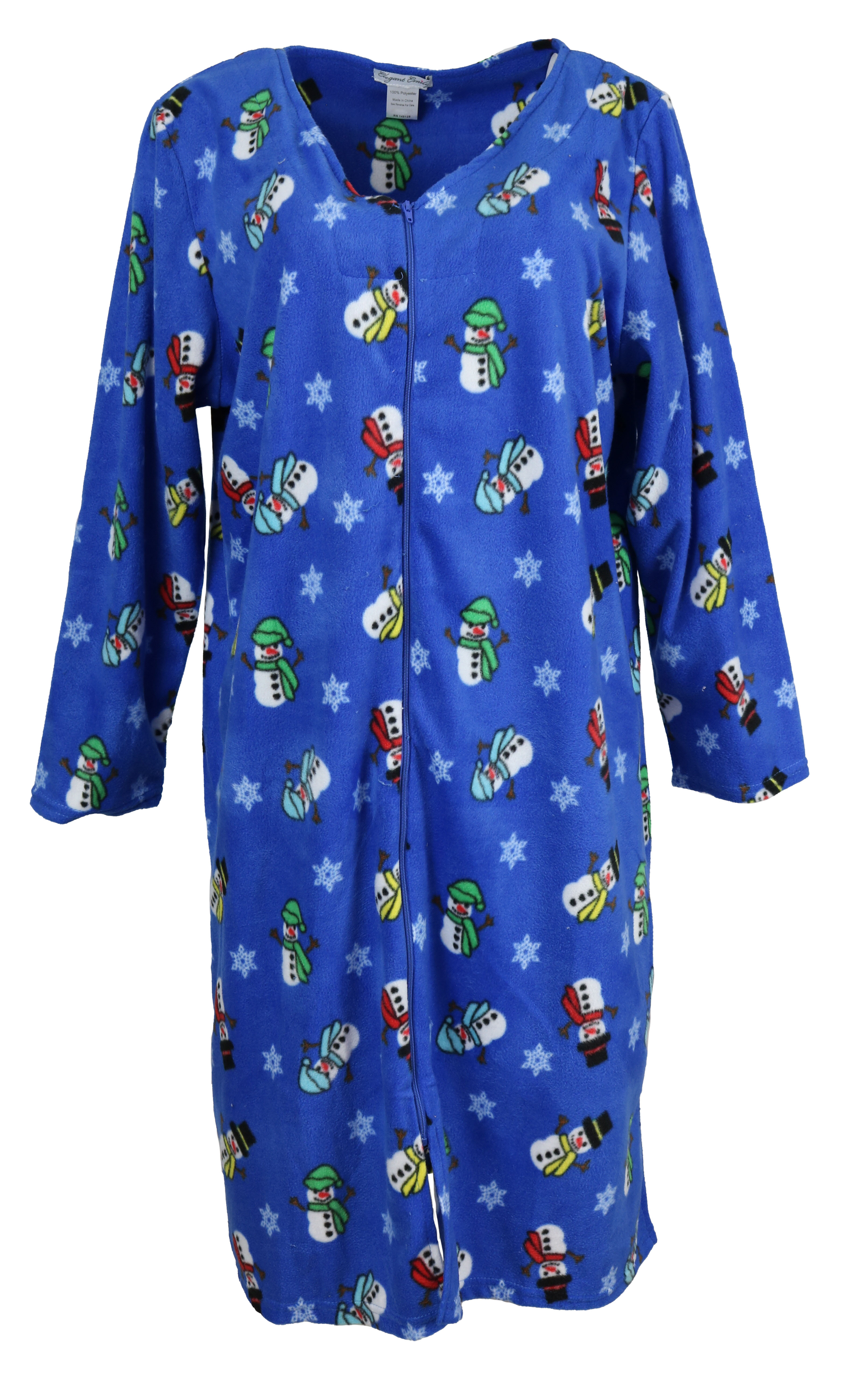 Elgant Emily Women's 100% Polyester Fleece Zipper Front Duster Robe ...