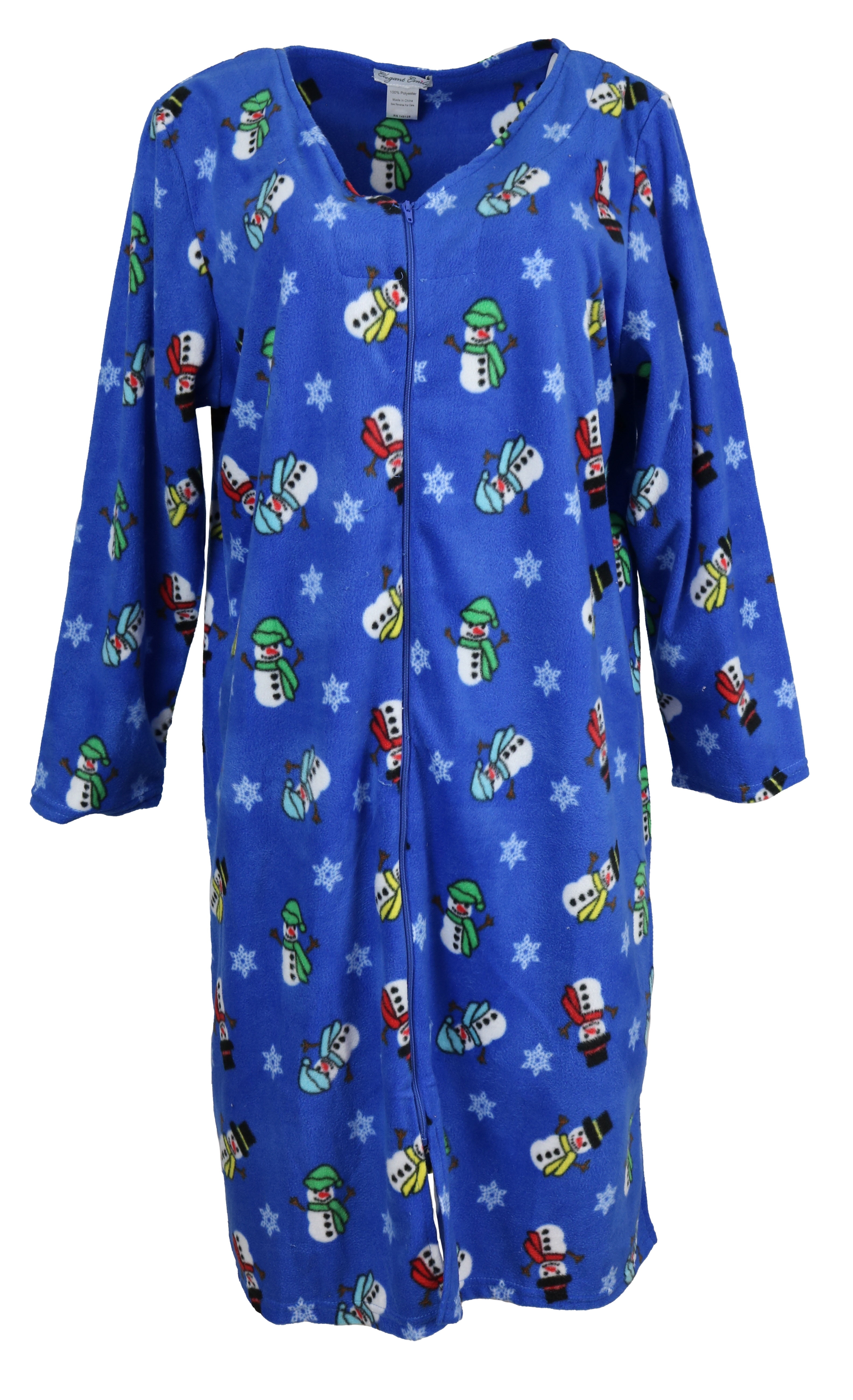 Elgant Emily Women's 100% Polyester Fleece Zipper Front Duster Robe ...