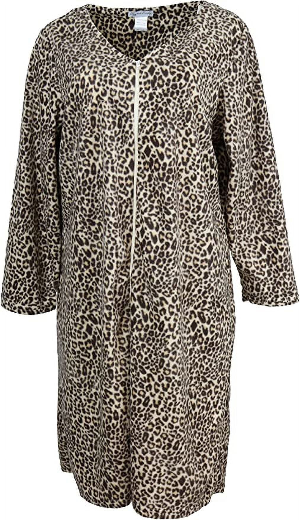Elgant Emily Women's 100% Polyester Fleece Zipper Front Duster Robe ...