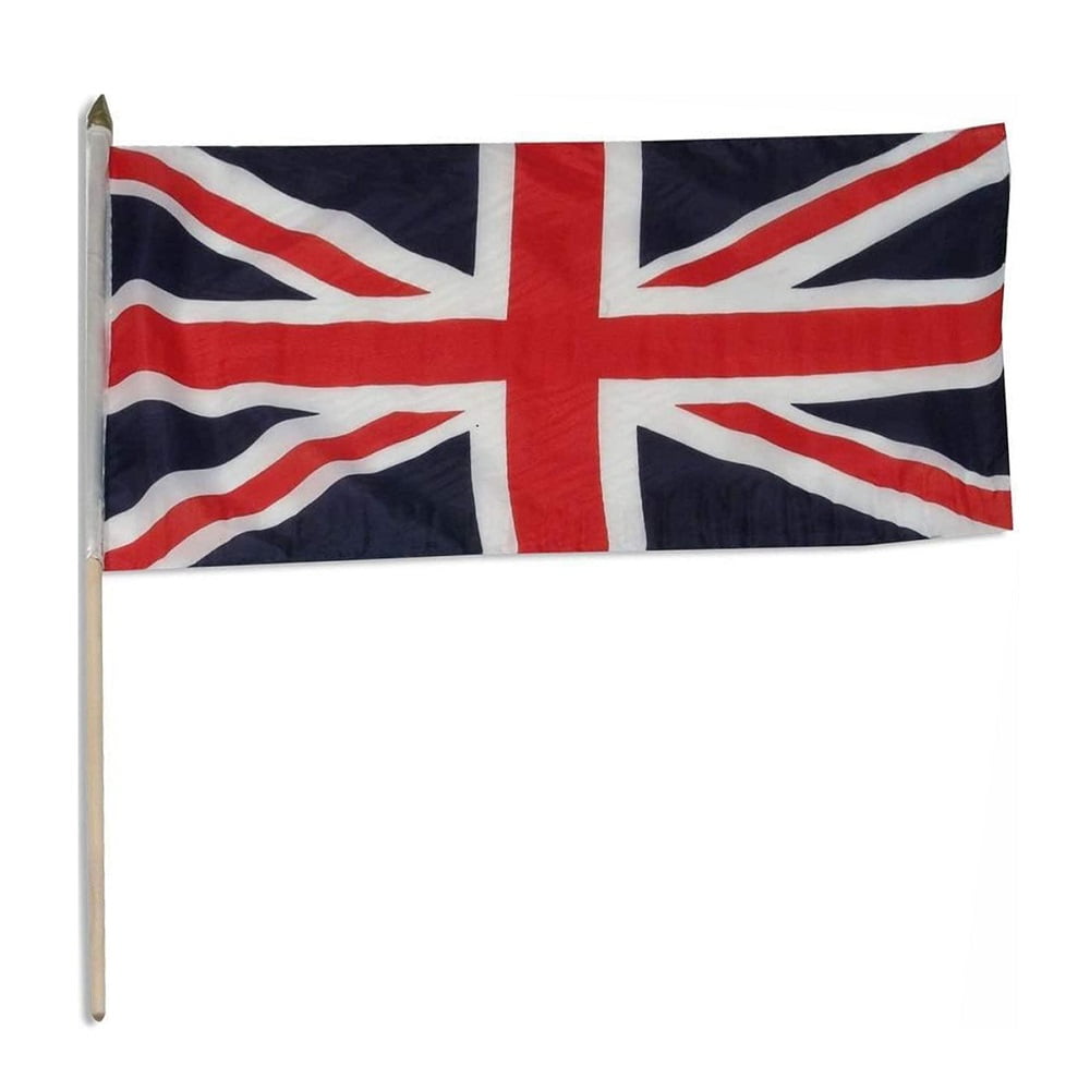 Elgate Union Jack Flags 6" x 9" with Wood Pole - Walmart.com