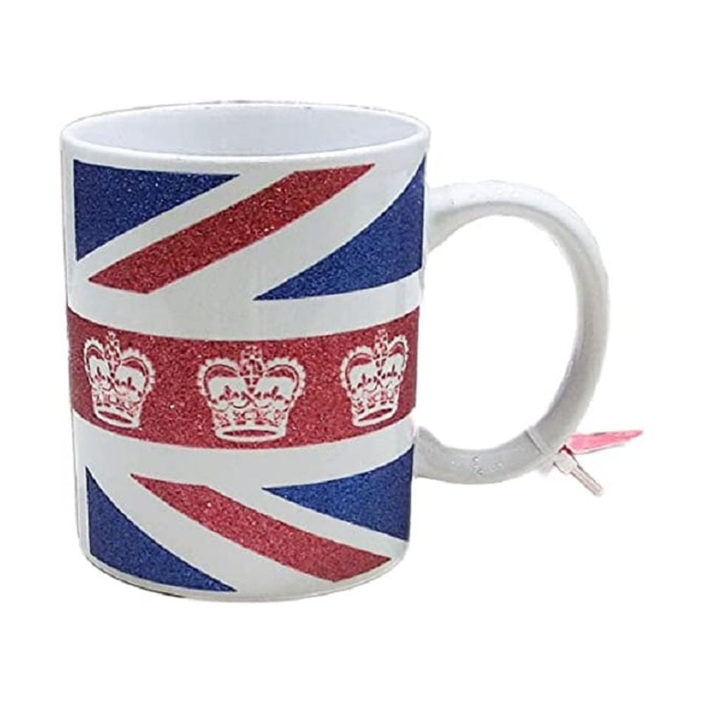 Elgate Union Jack with Crown & Glitter Mug 11oz - Walmart.com