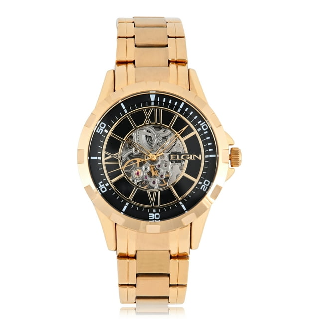 Elgin Adult Mens Alloy Gold Automatic 58mm Wristwatch, FG9040G ...