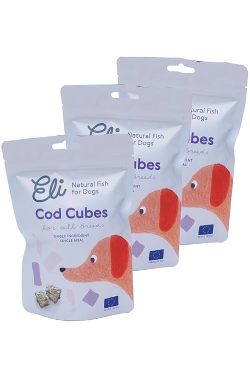 Eli Cod Skin Cubes STF9 3 Pack - Naturals Premium Fish Skin Dental Rich ...