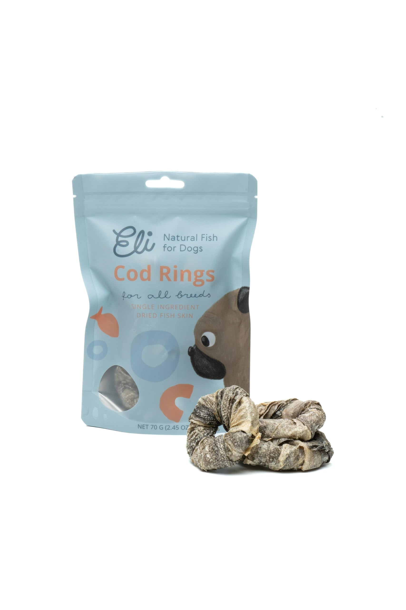 Eli Cod Skin Rings IRF13 2.45 oz - in Bag 2 to 3 Pieces, Naturals Dog ...
