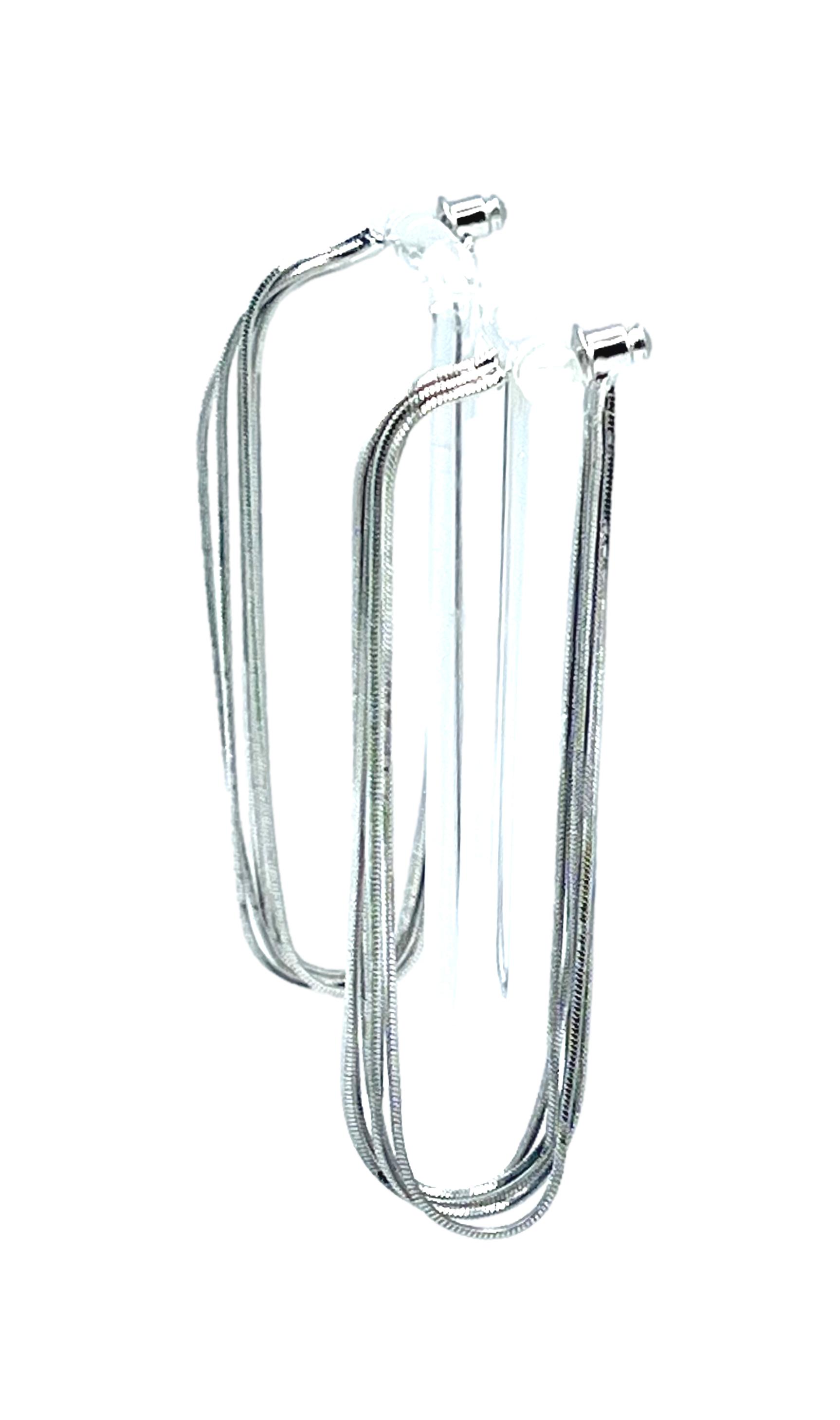 Eli K Silver Plate Liquid Drop Chain Drop Earrings - Walmart.com