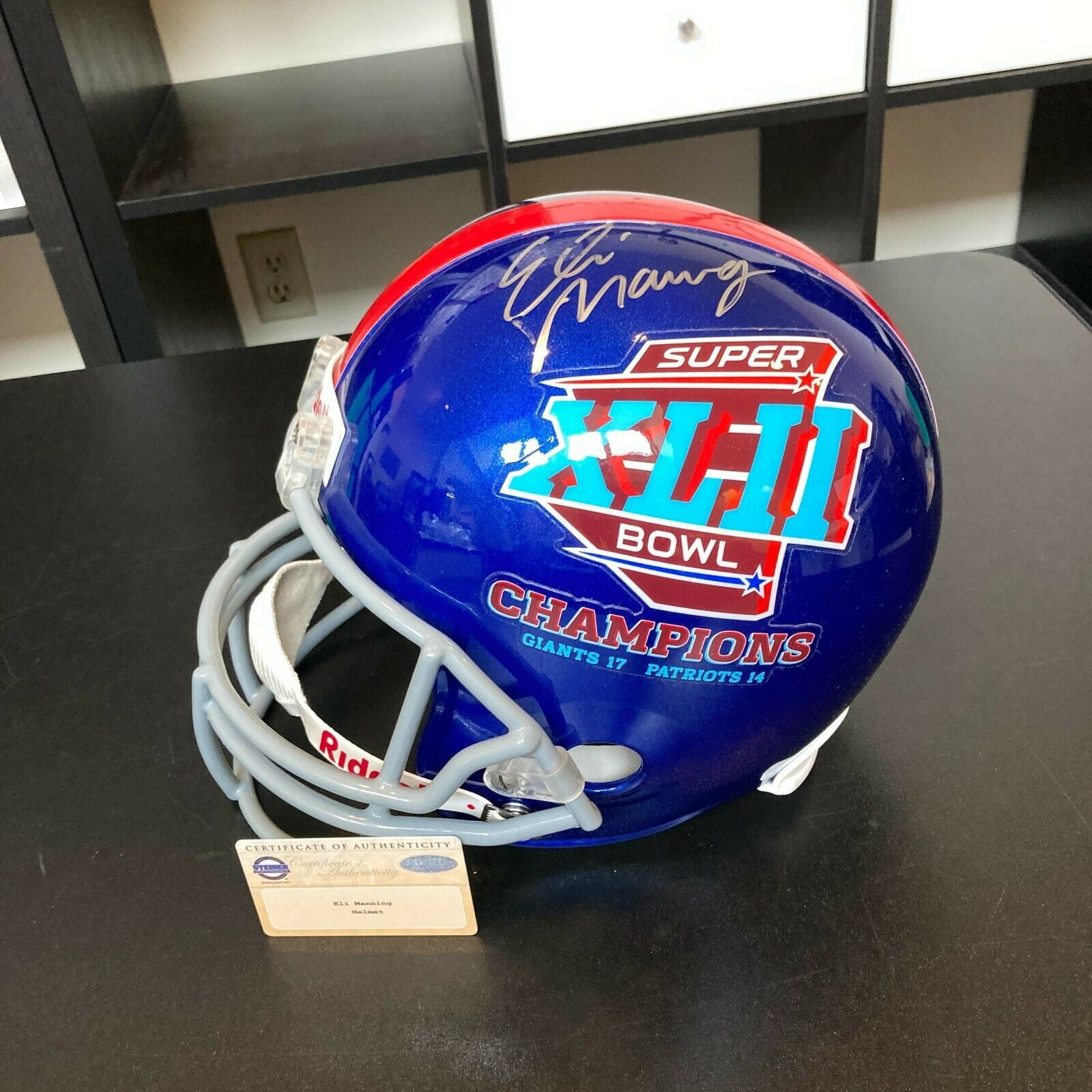 Eli Manning Signed Super Bowl XLII Full Size Helmet With Steiner COA ...