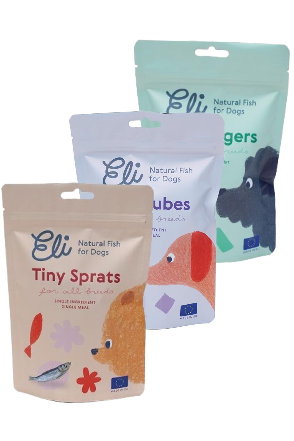 Eli Natural Fish Mix DHF10 3 Pack - Naturals Premium Cod Skin Dental ...