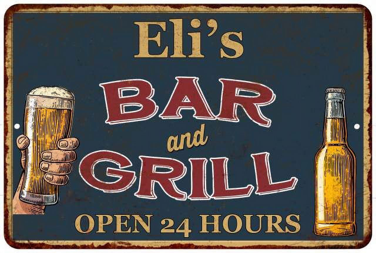 Eli's Green Bar and Grill Sign 8 x 12 High Gloss Metal 208120044008 ...