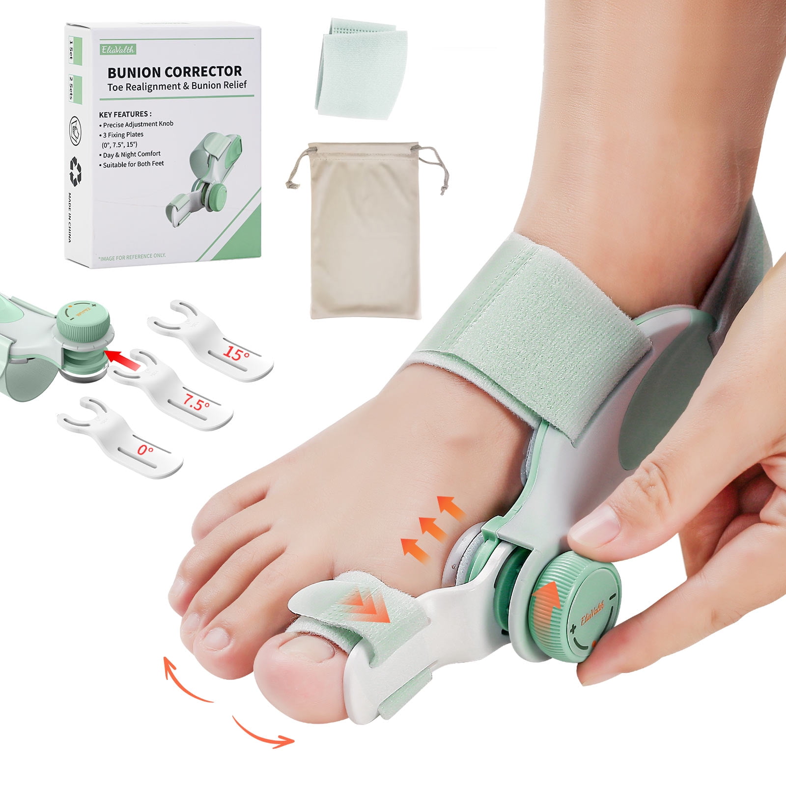 EliaValth Bunion Corrector for Women, Adjustable Big Toe Brace with ...