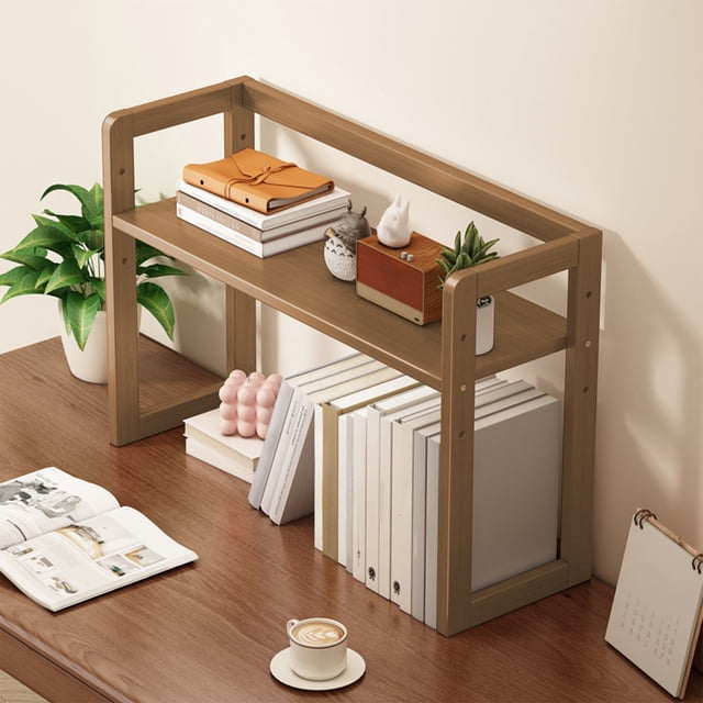 Eliaeconx Adjustable Desktop Shelf, 2 Tier Storage Rack Organizer ...