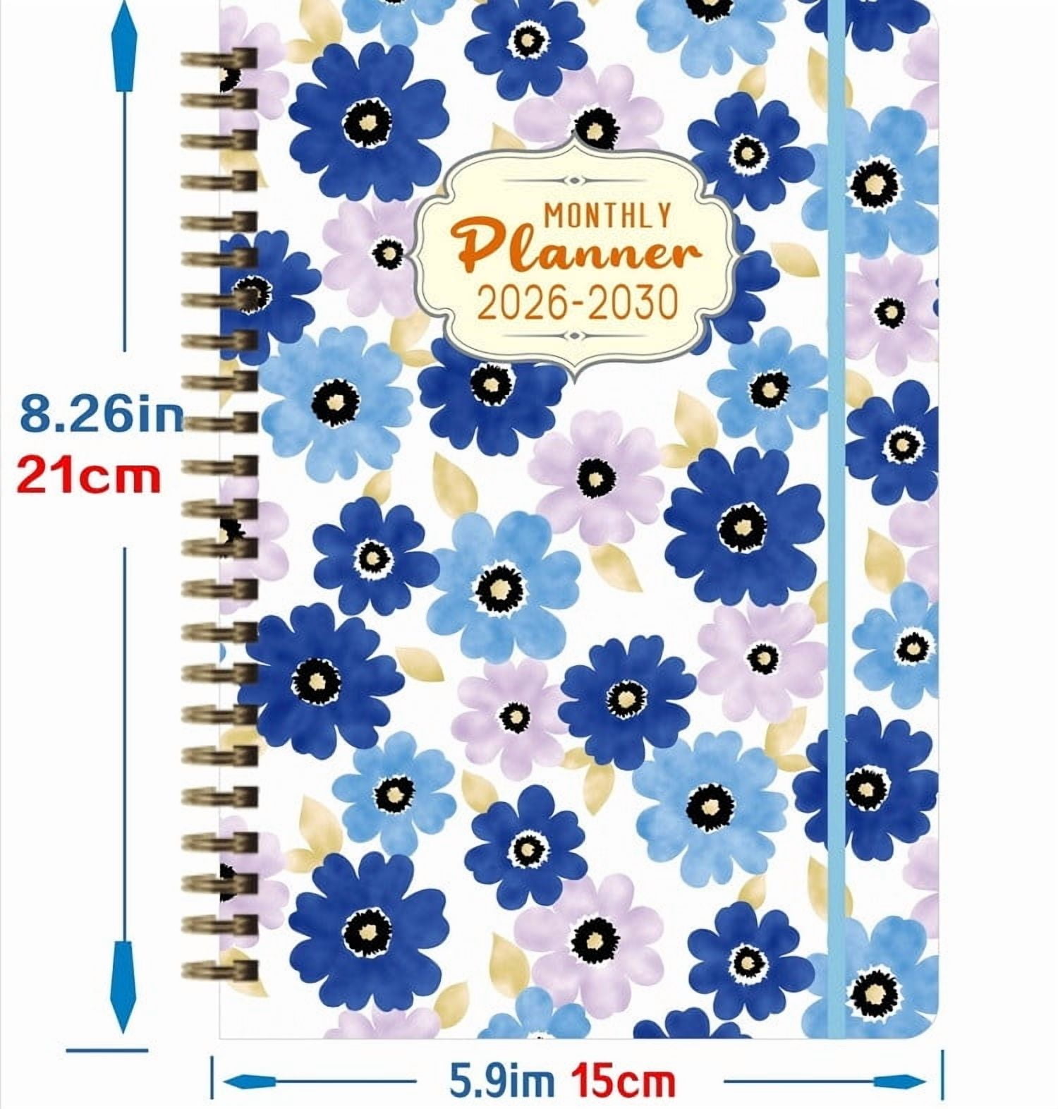 Eliaeconx Monthly Planner, 2026-2030 Schedule Organizer, A5 Notebook ...