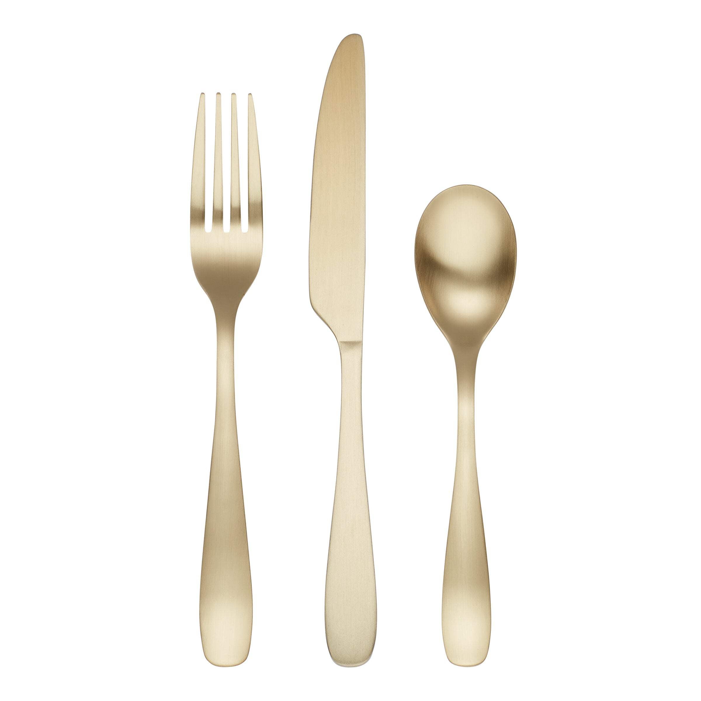 Eliana Champagne 12-Piece Flatware Set - Walmart.com