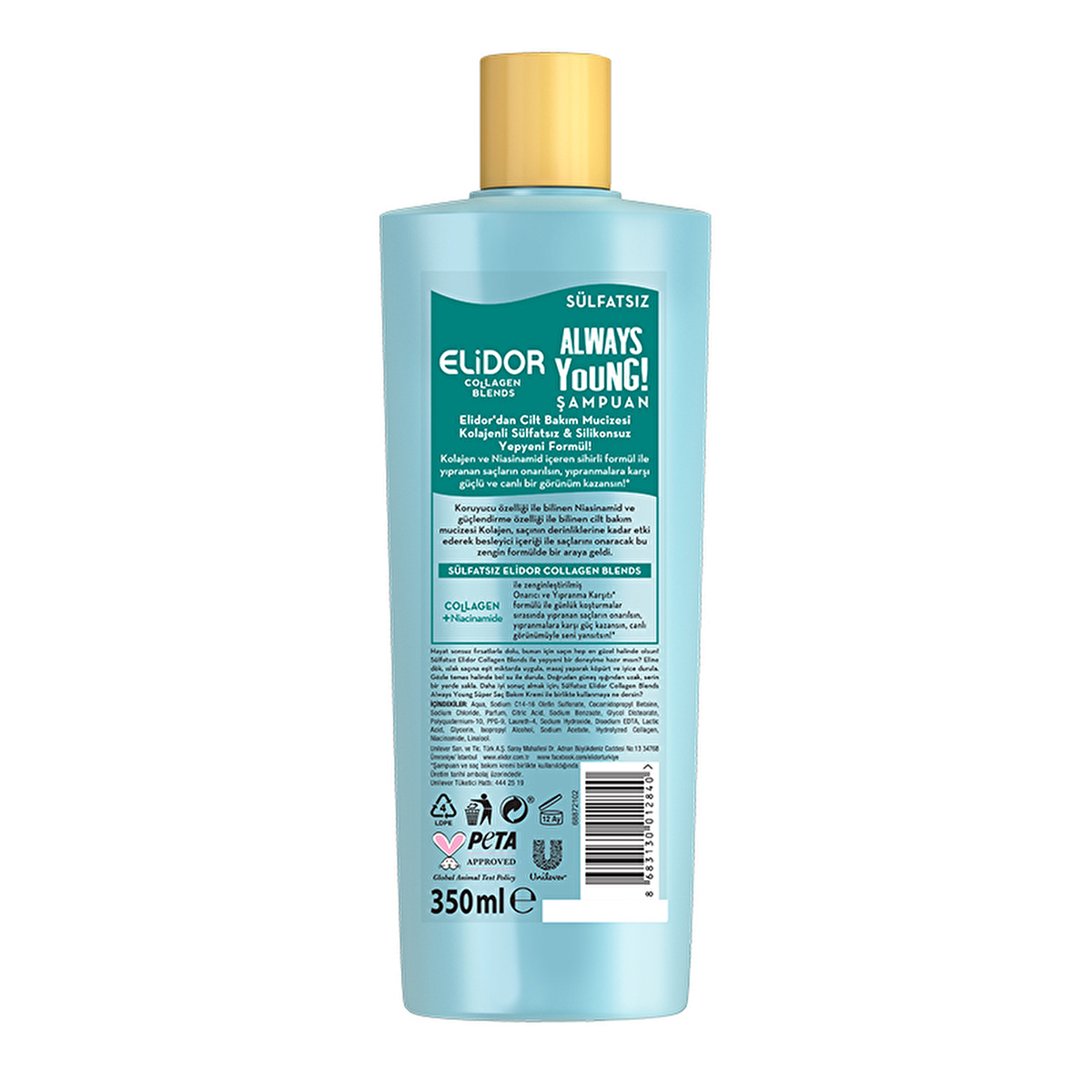 Elidor Collagen Blends Sulfate-Free Hair Care Shampoo Always Young ...