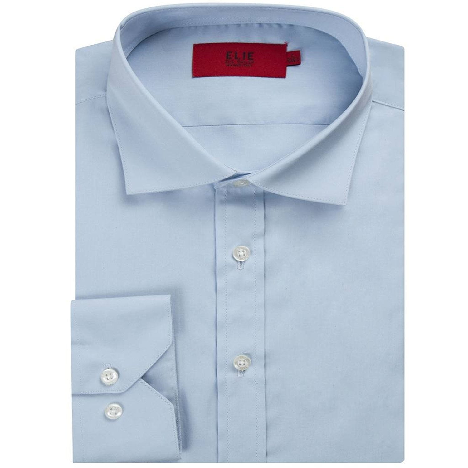 Elie Balleh Men's 100% Cotton Slim Fit Long Sleeve Solid Dress Shirt ...