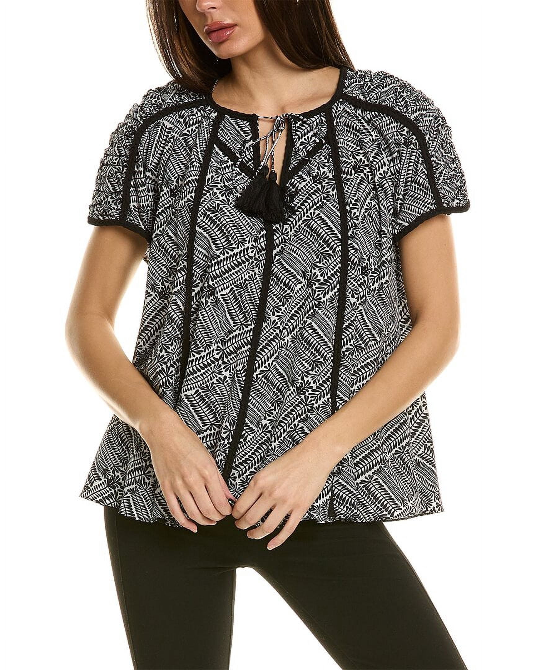 Elie Tahari womens The Juliana Silk Blouse, s, Black - Walmart.com