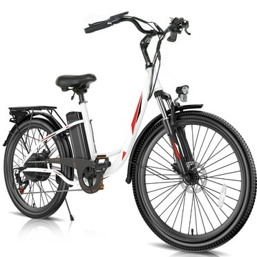 Gocio 26" Electric Bike for Adults, 500W Folding Electric Mountain Bicycle Max 19.8Mph, Full ...