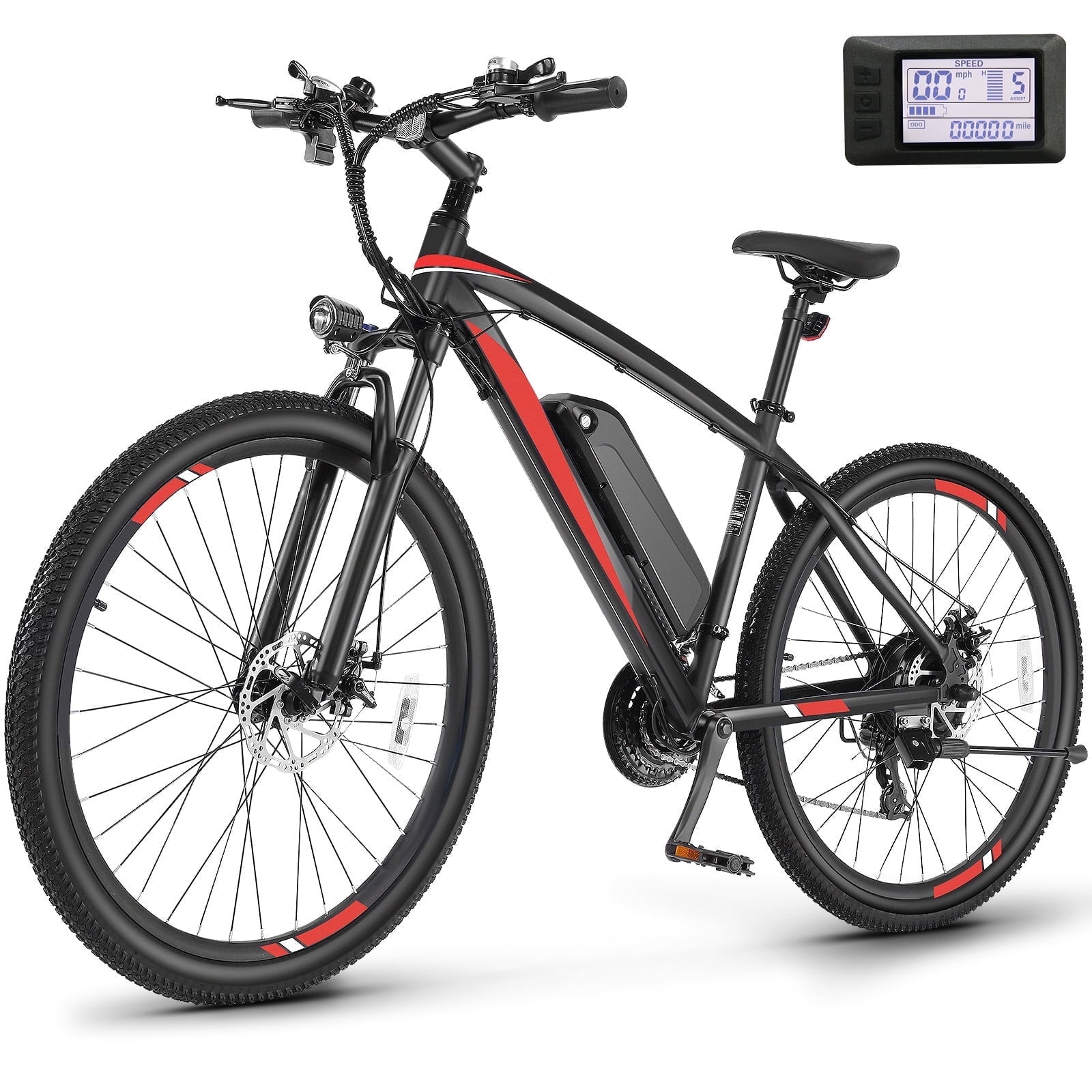 Elifine 27.5" x 2.1" Electric Bike, 500W Electric Bicycles for Adults, 48V 10.4Ah UL 2849 ...
