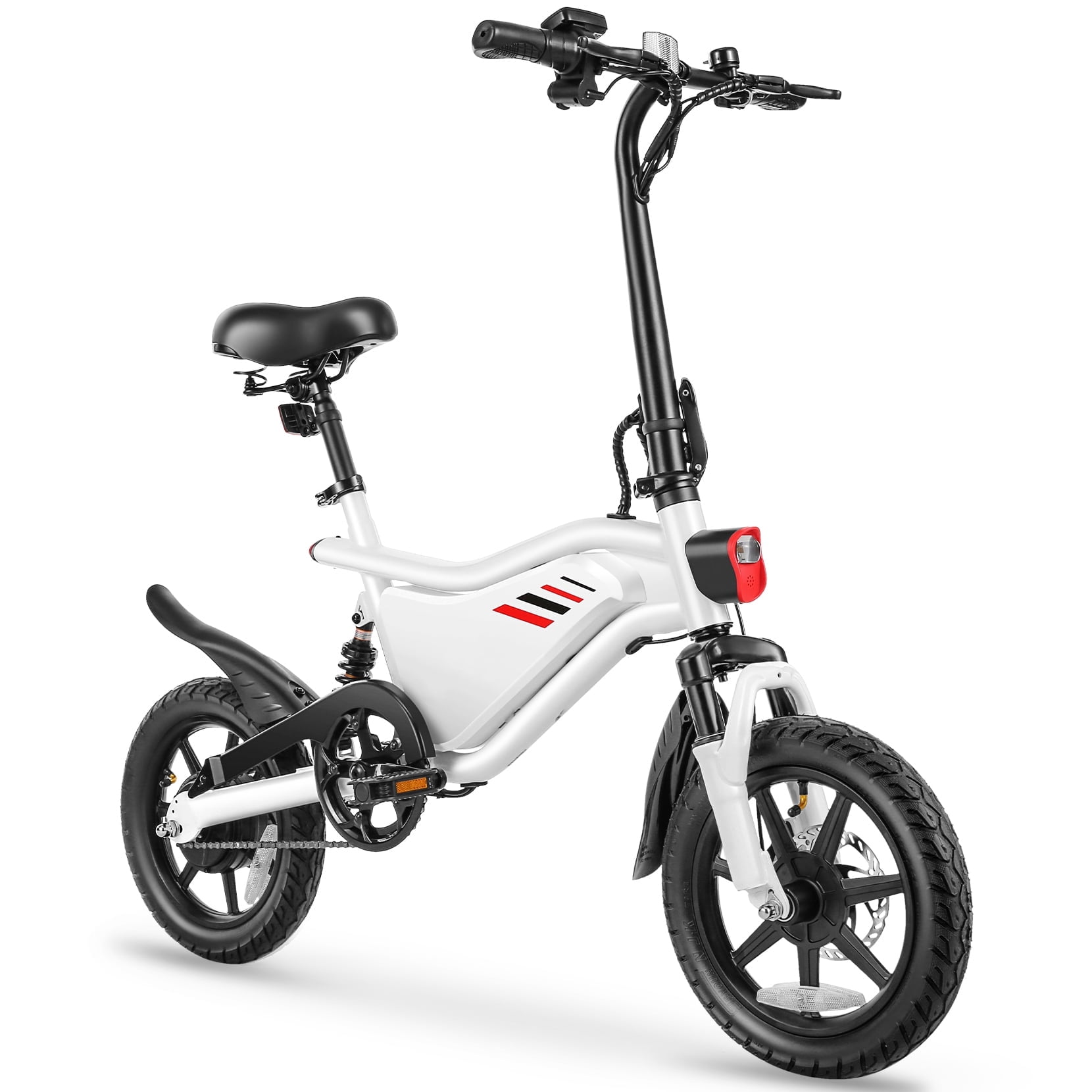 Elifine 350W Foldable Electric Bike for Adults, 14" Small E-Bike, LCD ...
