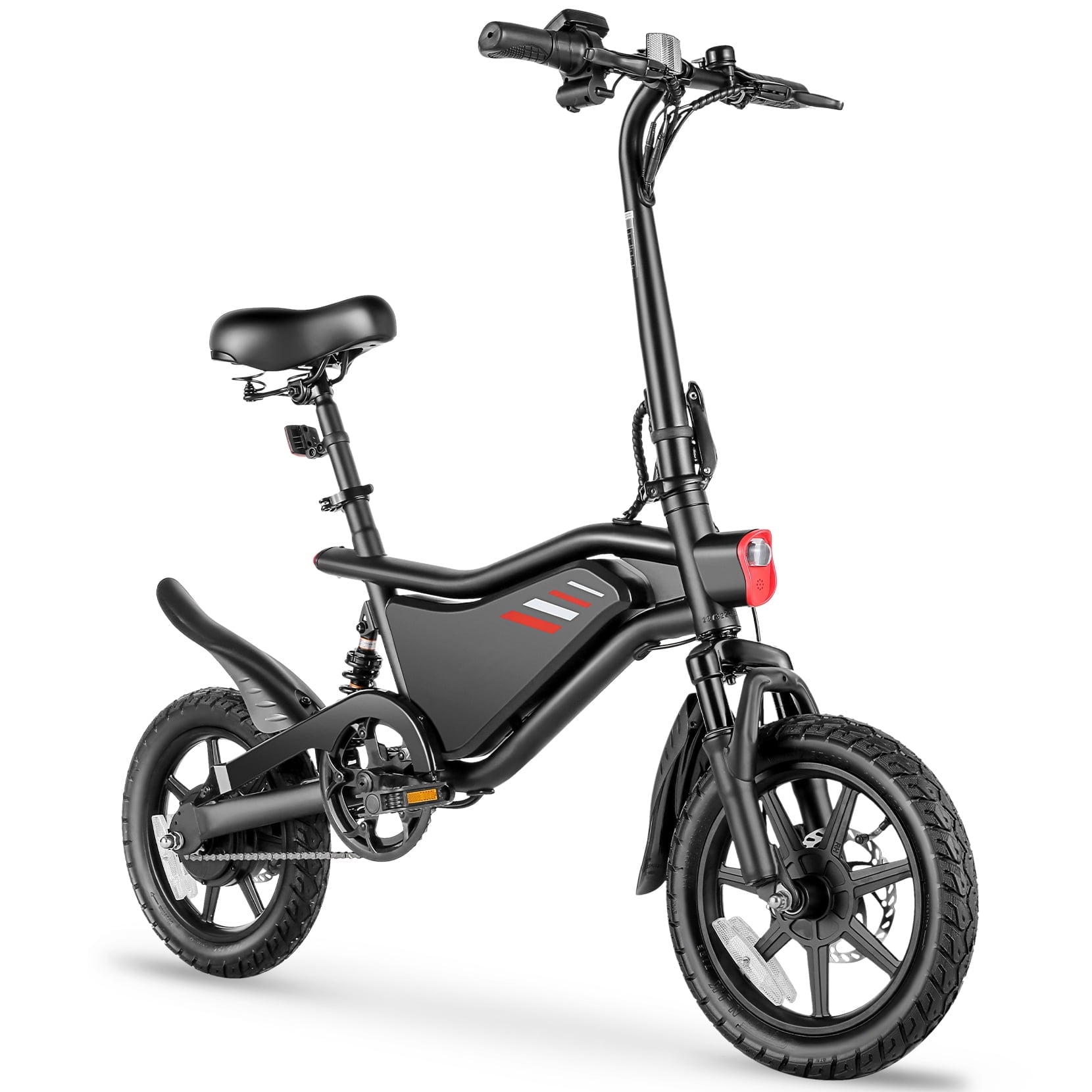 Elifine 350W Foldable Electric Bike for Adults, 14" Small E-Bike, LCD ...